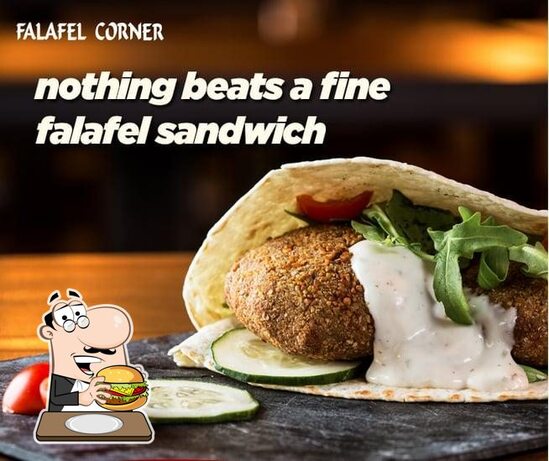 Menu at Falafel Corner restaurant, Cambridge, 8 Eliot St