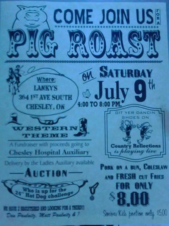 Menu at The Rustic Grill restaurant, Chesley