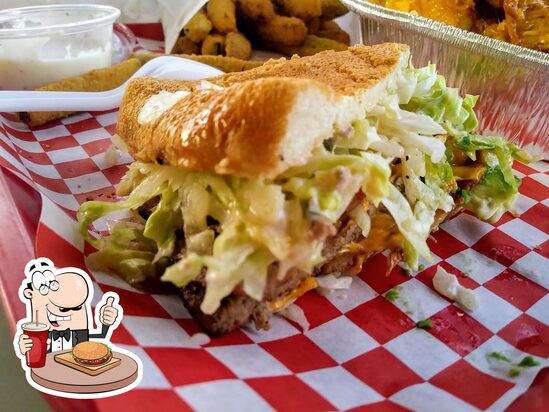 Menu at Volcano Burgers restaurant, Los Alamitos, W Cerritos Ave