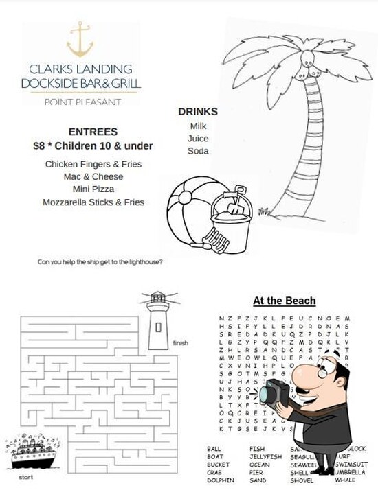 Clarks Landing Dockside Bar & Grill, Point Pleasant - Restaurant menu ...