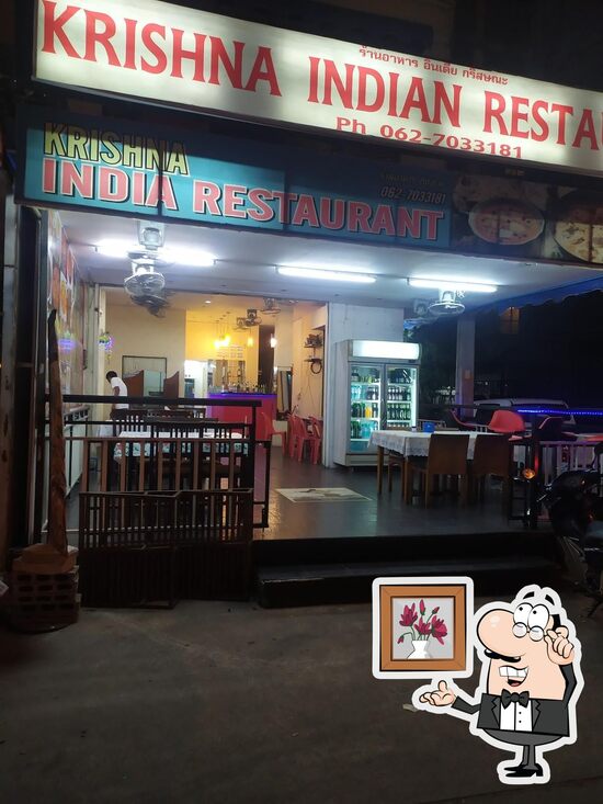 Menu at Krishna indian restaurant, Pattaya City