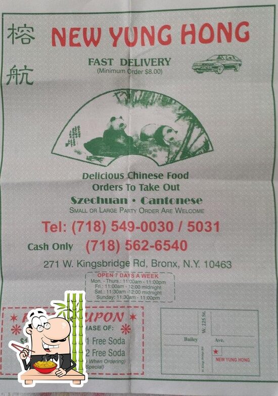 Menu at New Young Hong Kitchen restaurant, Yonkers