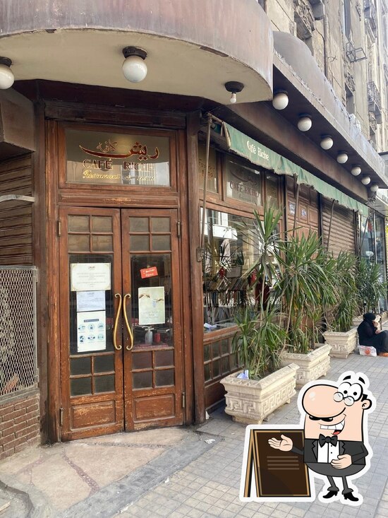 Menu at Café Riche. كافيه ريش cafe, Cairo