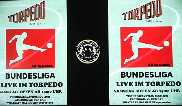 Menu at Torpedo Bar, St. Gallen