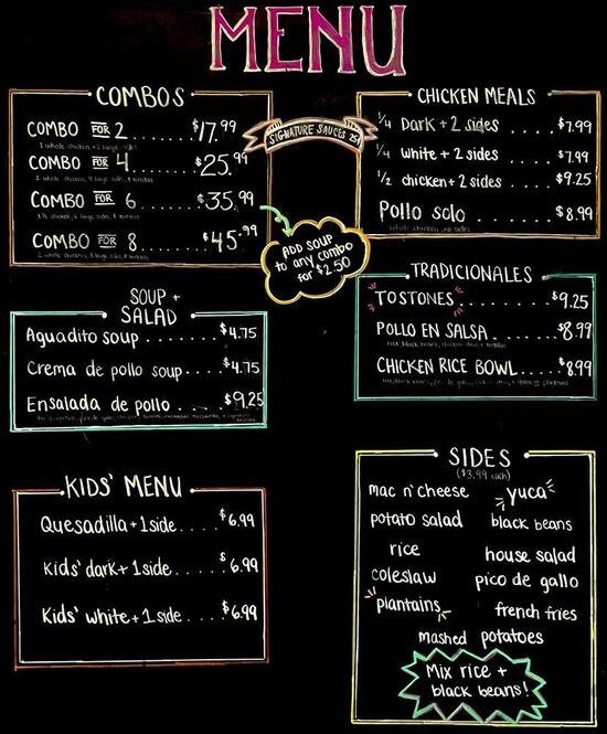 Carta del restaurante Mr. Pollo Pensacola, Pensacola