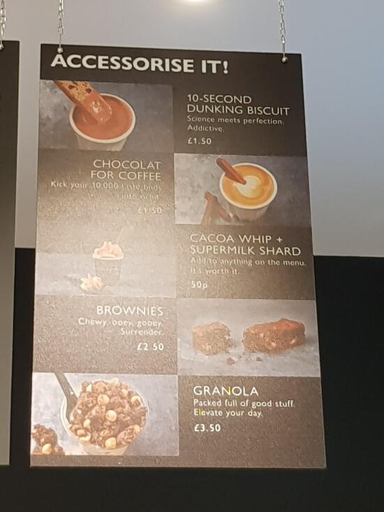 Menu at Hotel Chocolat cafe, Derby, Unit 22