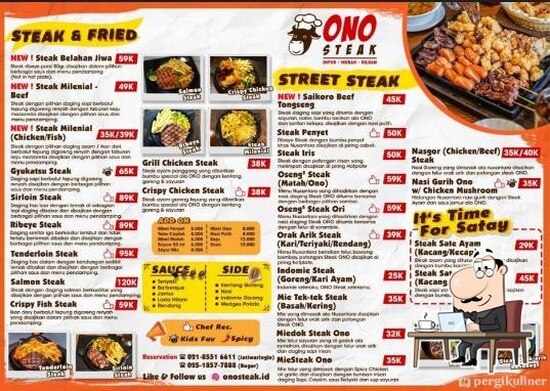 Ono Steak, North Jakarta - Restaurant menu, prices and reviews