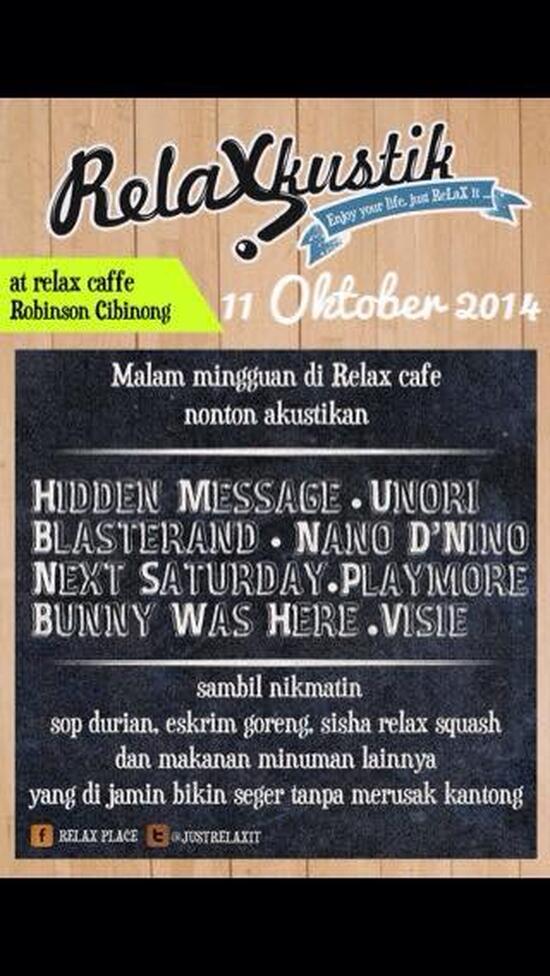 Menu at ReLaX Cafe, Cibinong