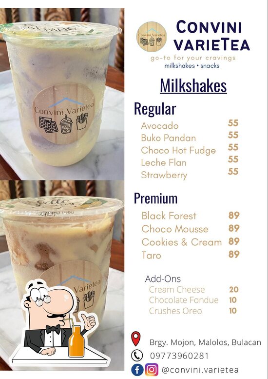 Menu at Convini VarieTea cafe, Malolos