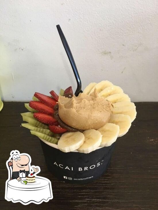 Menu at Acai Brothers cafe, Mooloolaba