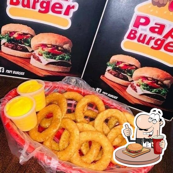 Carta del restaurante Papi burguer, Ciudad del México