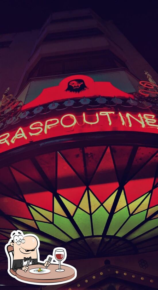 Menu at Raspoutine club, Paris