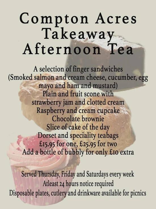 Menu at Compton Acres Café & Tea Rooms cafe, Poole
