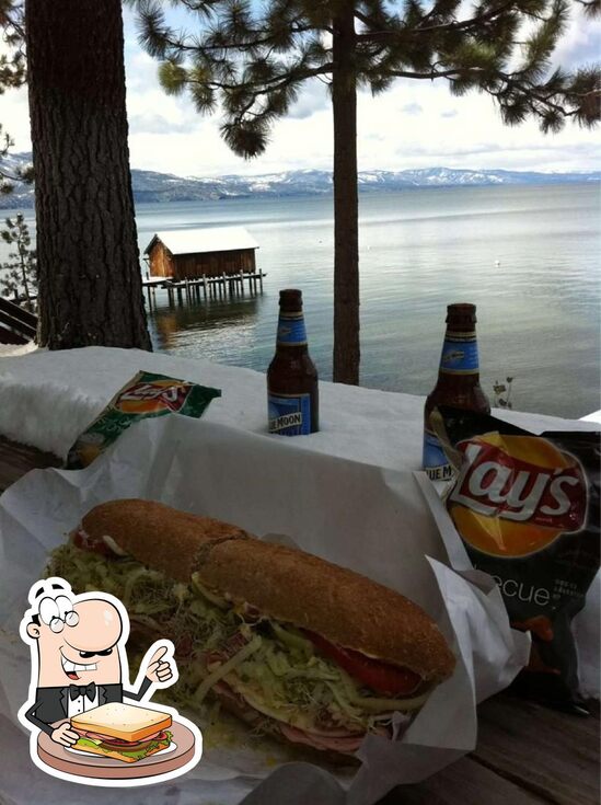 Menu at Yellow Submarine sandwich shop fast food, South Lake Tahoe