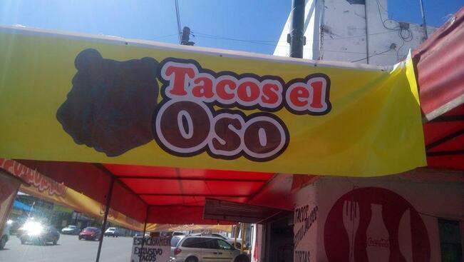 Menu at Tacos El Oso restaurant, Chihuahua
