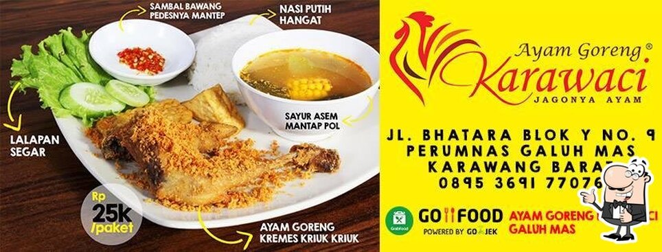 Menu at Ayam Goreng Karawaci Galuh Mas Karawang restaurant, Karawang