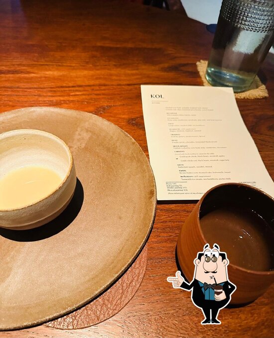 Menu at KOL restaurant, London