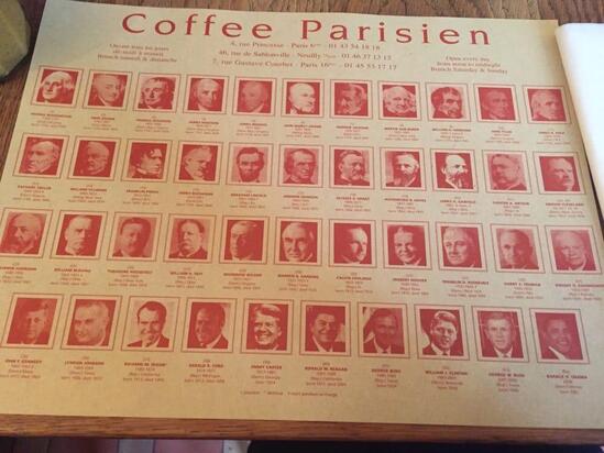 Menu at Coffee Parisien restaurant, Neuilly-sur-Seine, 46 Rue de ...