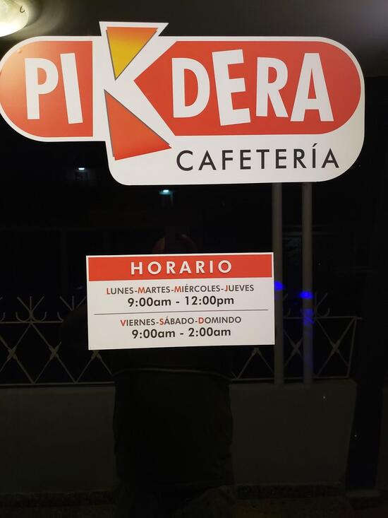 Carta del pub y bar Pikadera, Santa Marta