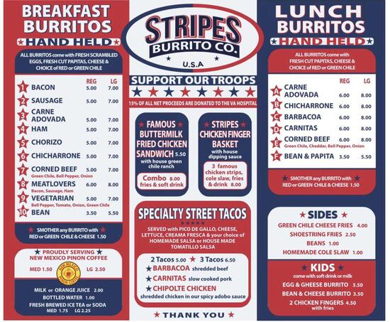 Stripes Burrito Co, 5211 Gibson Blvd SE #4724 in Albuquerque ...