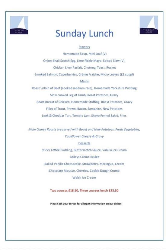 Menu at The Sully Inn pub & bar, Penarth