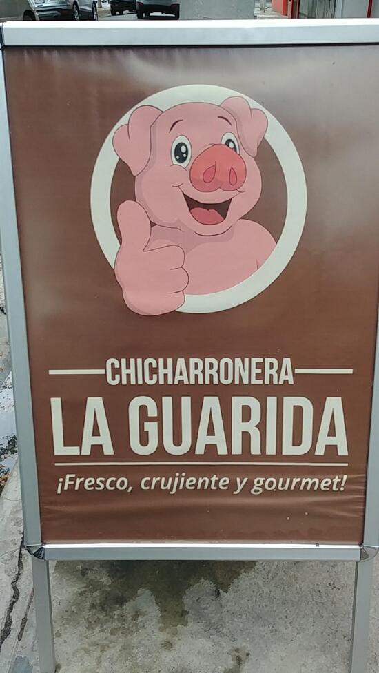 Menu at La Guarida Chicharronera restaurant, Santo Domingo