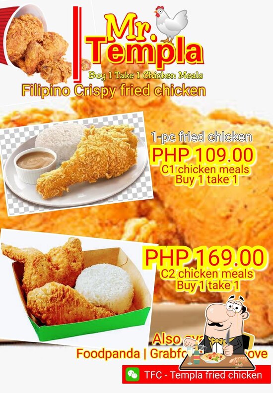 Carta del restaurante Mr. Templa's Fried Chicken, Mandaue