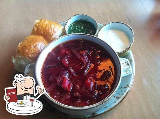 Menu at Borsch & Salo restaurant, Kaliningrad