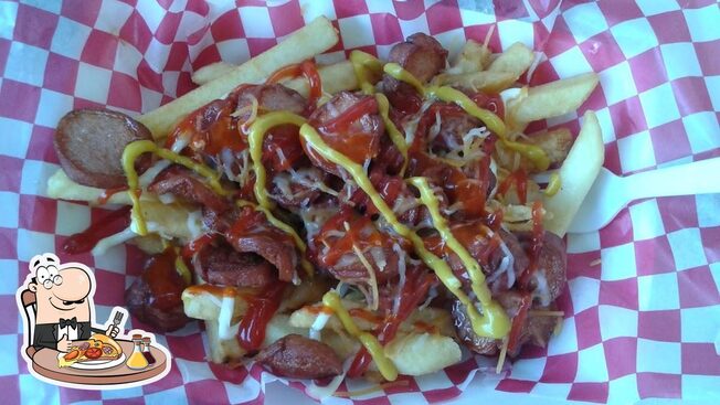 Menu at Que Fries restaurant, Tijuana, Flores Magón 8183