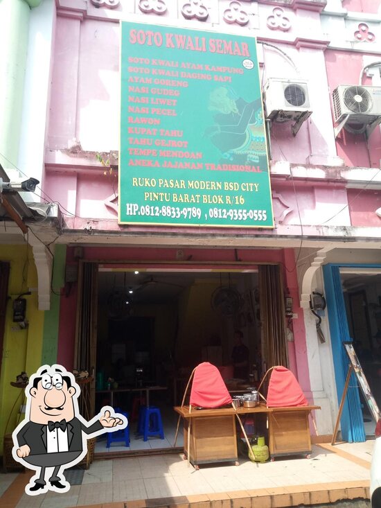 Menu at Soto Kwali Semar restaurant, Tangerang