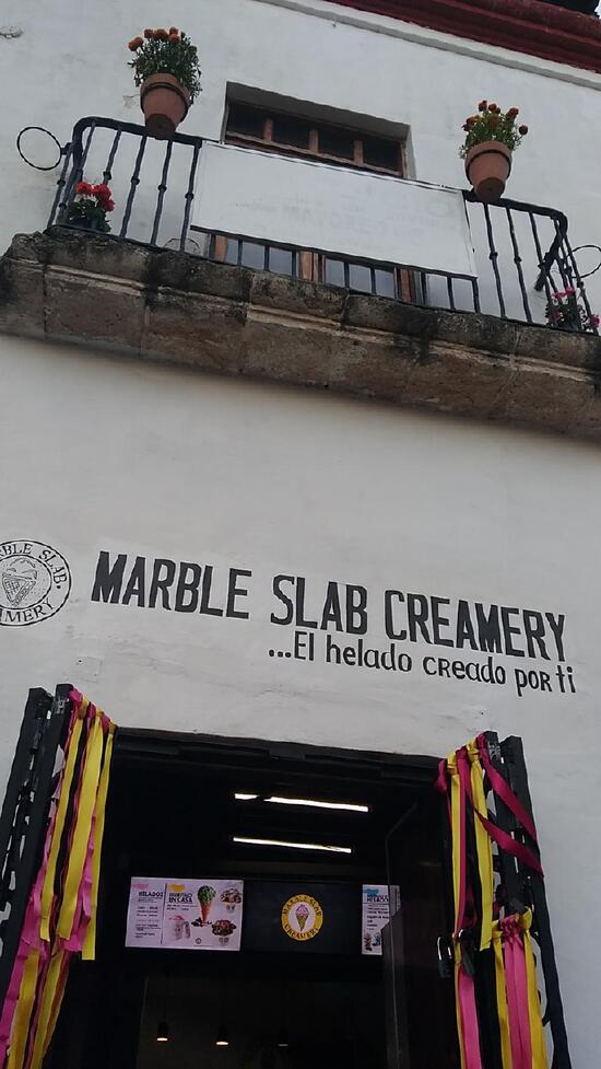 Menu at Marble Slab cafe, Taxco