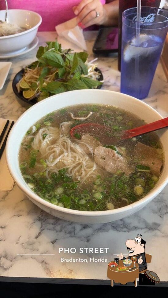 Menu at Pho Street restaurant, Bradenton
