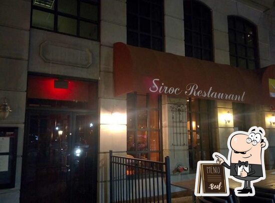 Menu at Siroc Restaurant, Washington