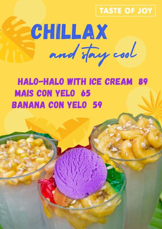 Menu at Taste of Joy Biñan restaurant, Biñan