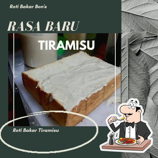 Menu at Roti Bakar Bon's restaurant, Depok
