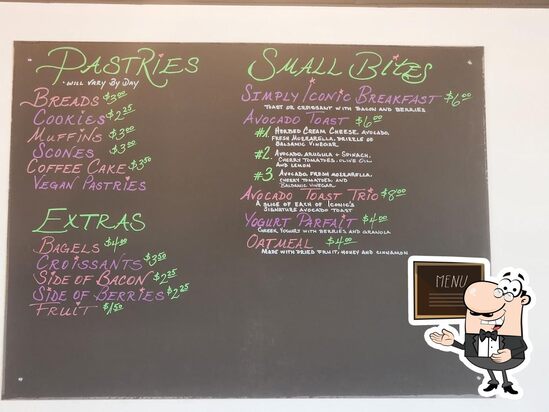 Menu at Iconic Coffee Shop, Yorkville