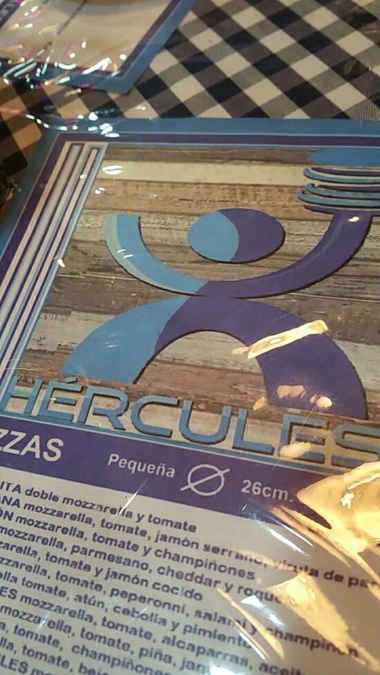 Menu at Pizzería Hércules, Málaga, Cam. del Pato