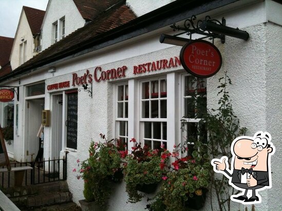 Menu at Poets Corner cafe, Ayr
