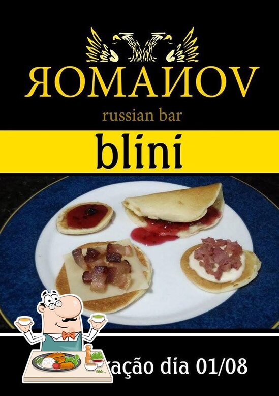 Menu at Romanov Russian Bar, Ponta Grossa, R. Barão do Cerro Azul