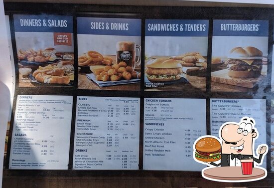 Menu at Culver’s restaurant, Logan