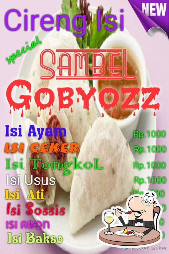 Menu at Cireng Setannn restaurant, Purwokerto