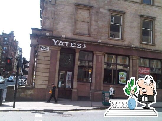 Menu at Yates's pub & bar, Glasgow, 134-136 W George St