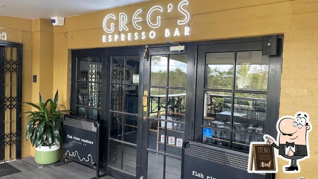 Menu at Greg’s Espresso Bar, Pokolbin, Pokolbin