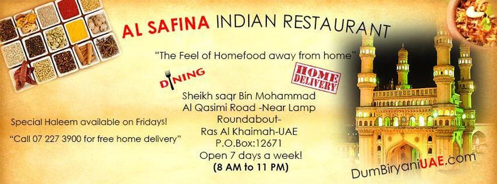 Menu at Al Safina Indian Restaurant, Sharjah