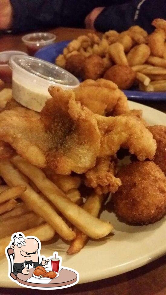 Menu at Top O' the River restaurant, Anniston
