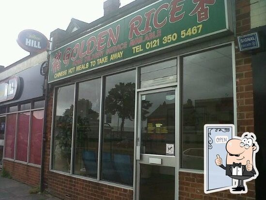 Menu at Golden Rice fast food, Birmingham, 986 Tyburn Rd