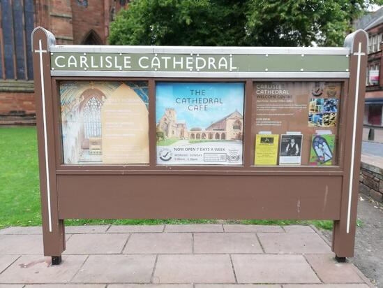 Menu at Cathedral Café cafe, Carlisle