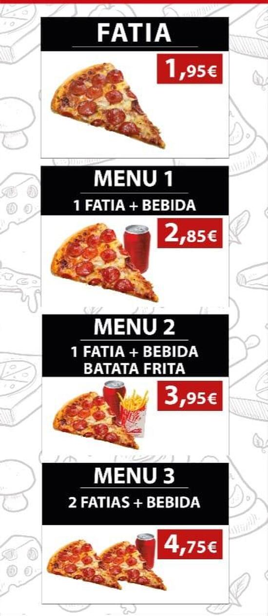 Carta del restaurante Maxi Pizza Évora, Evora