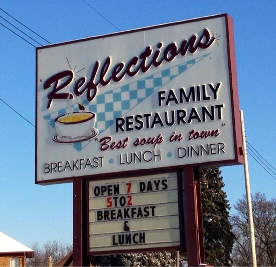 Menu at Reflections Family Restaurant, Racine