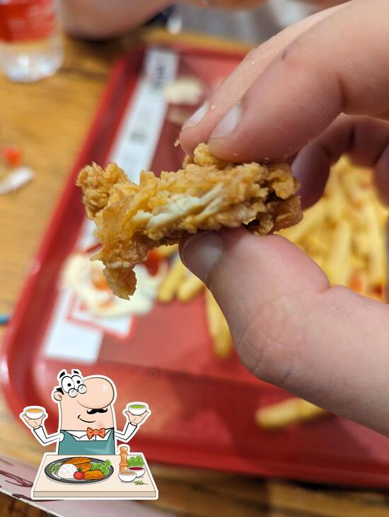 Menu at KFC restaurant, Netanya